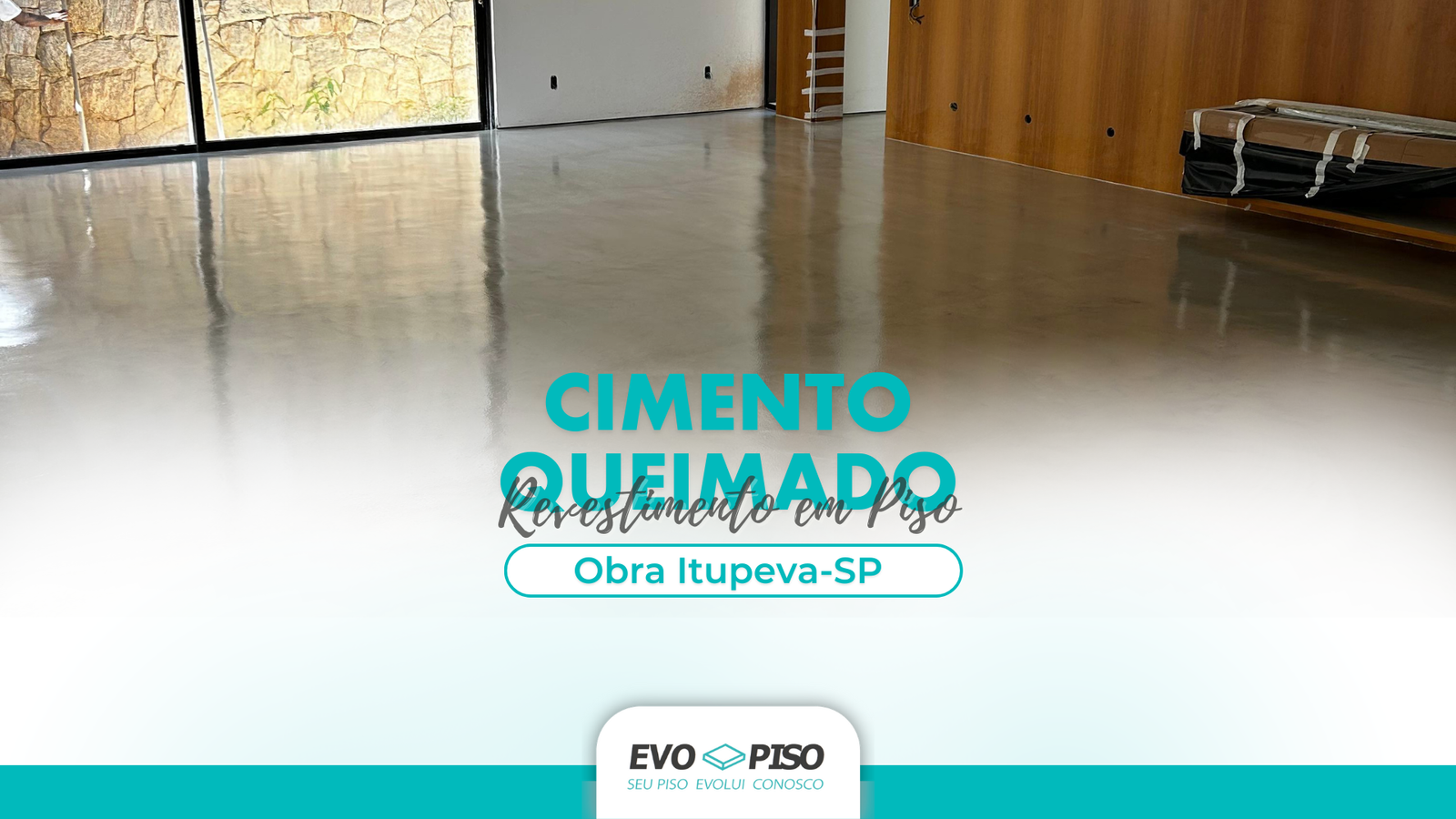 Revestimento de Cimento Queimado em Piso: Obra em Itupeva - EvoPiso ...
